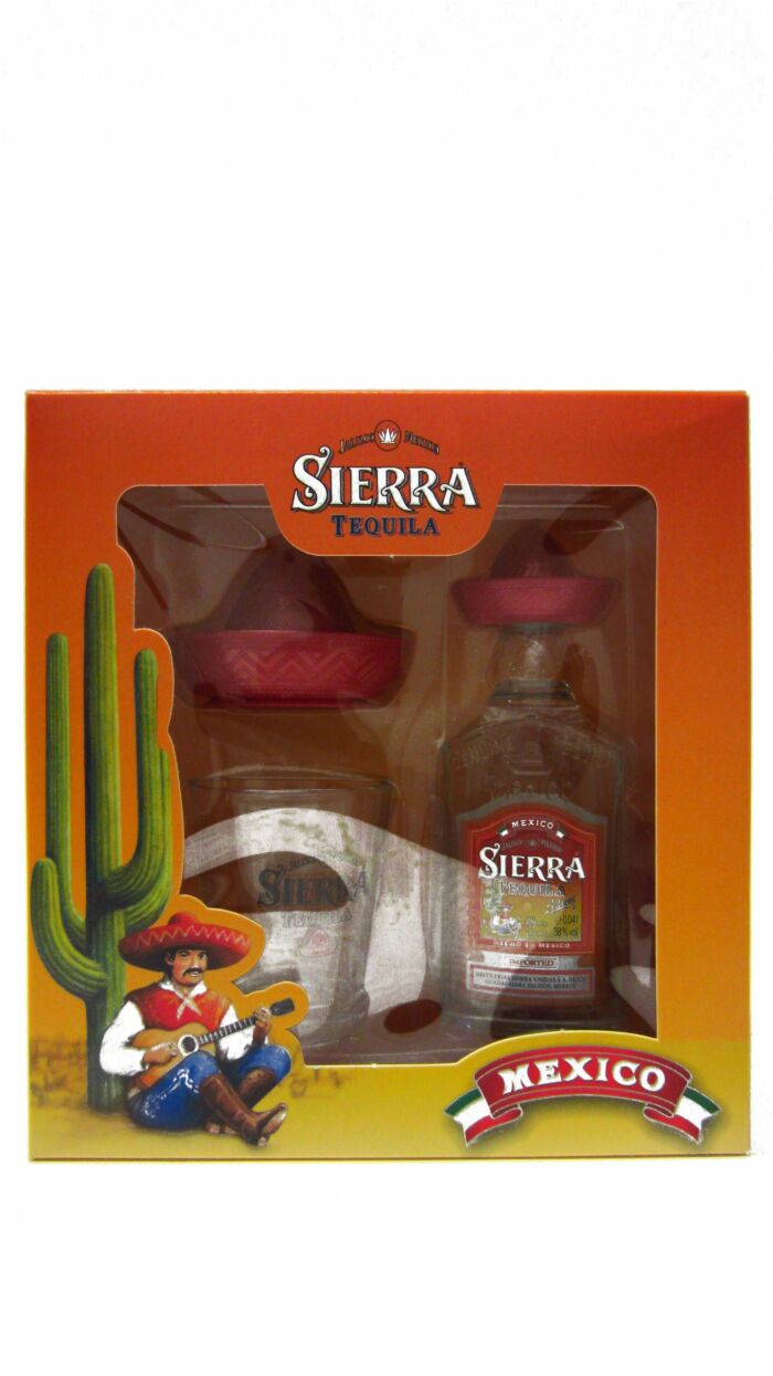 Sierra - Blanco Miniature & Shot Glass Gift Pack Tequila 4cl 38% ABV ...