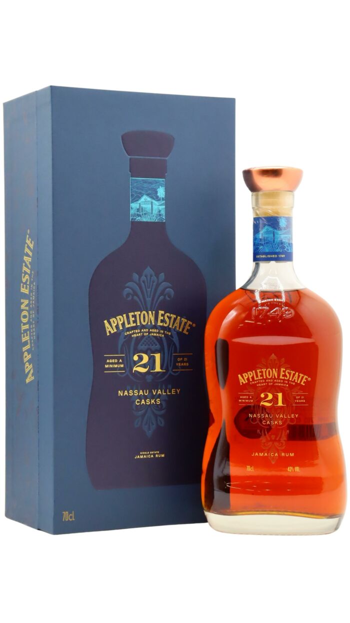 Appleton Estate - Nassau Valley Casks 21 year old Rum 70cl 43% ABV ...