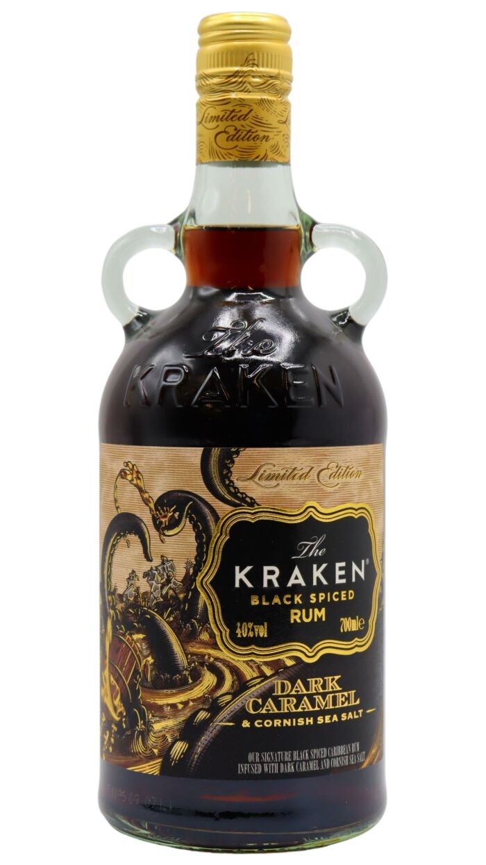 Kraken - Dark Caramel & Cornish Sea Salt Black Spiced Rum 70cl 40% ABV ...