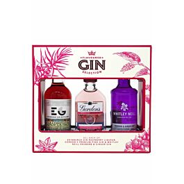 The Pink Gin Collection - English Gin 5cl x 3 43% ABV Miniature Gift ...