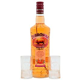 Zubrowka - Shot Glasses & Rose Vodka 70cl 32% ABV | Hard To Find Whisky ...