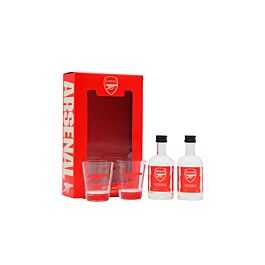 Arsenal F.C - Premium Vodka 5cl x 2 40% ABV Miniature Gift Pack ...