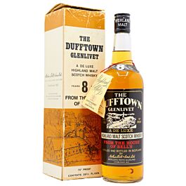 Dufftown - Glenlivet Deluxe Highland Malt 8 year old Whisky (1970's Bottling) 75cl 40% ABV ...