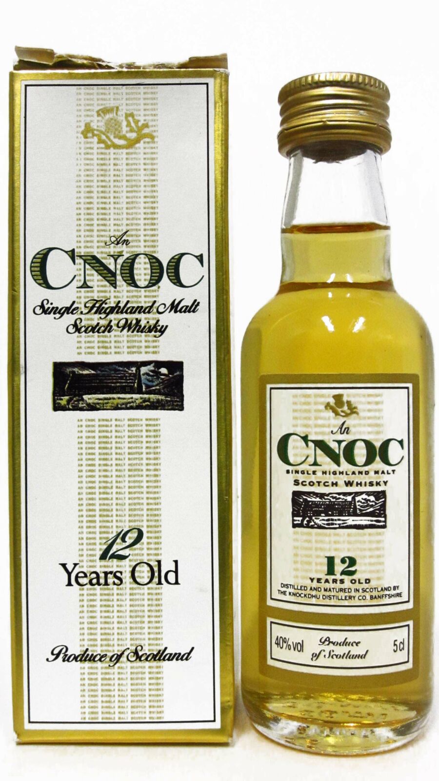 anCnoc - 12 year old Single Highland Malt Whisky 5cl 40% ABV Miniature ...