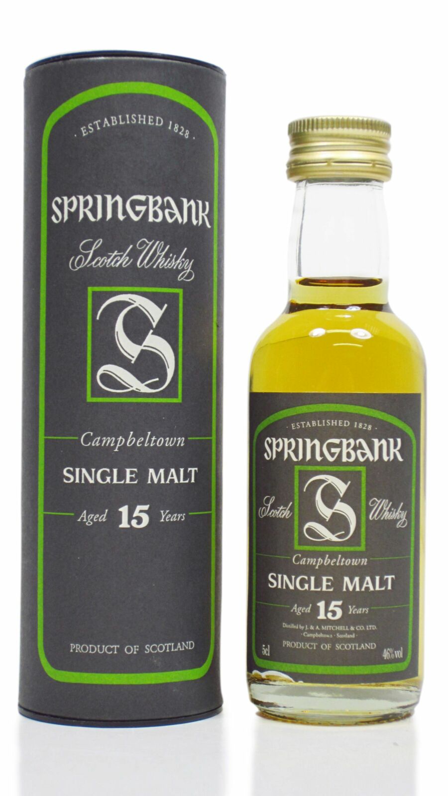 Springbank - Single Malt Scotch 15 year old Whisky Miniature (Old ...