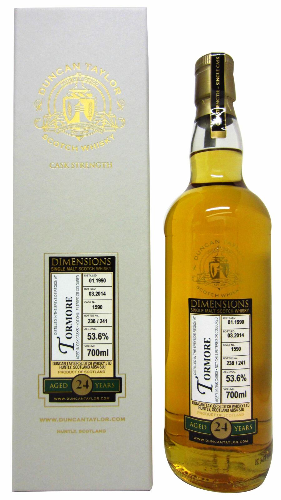 Tormore - 24 year old Duncan Taylor Dimensions Single Cask #1590 1990 ...