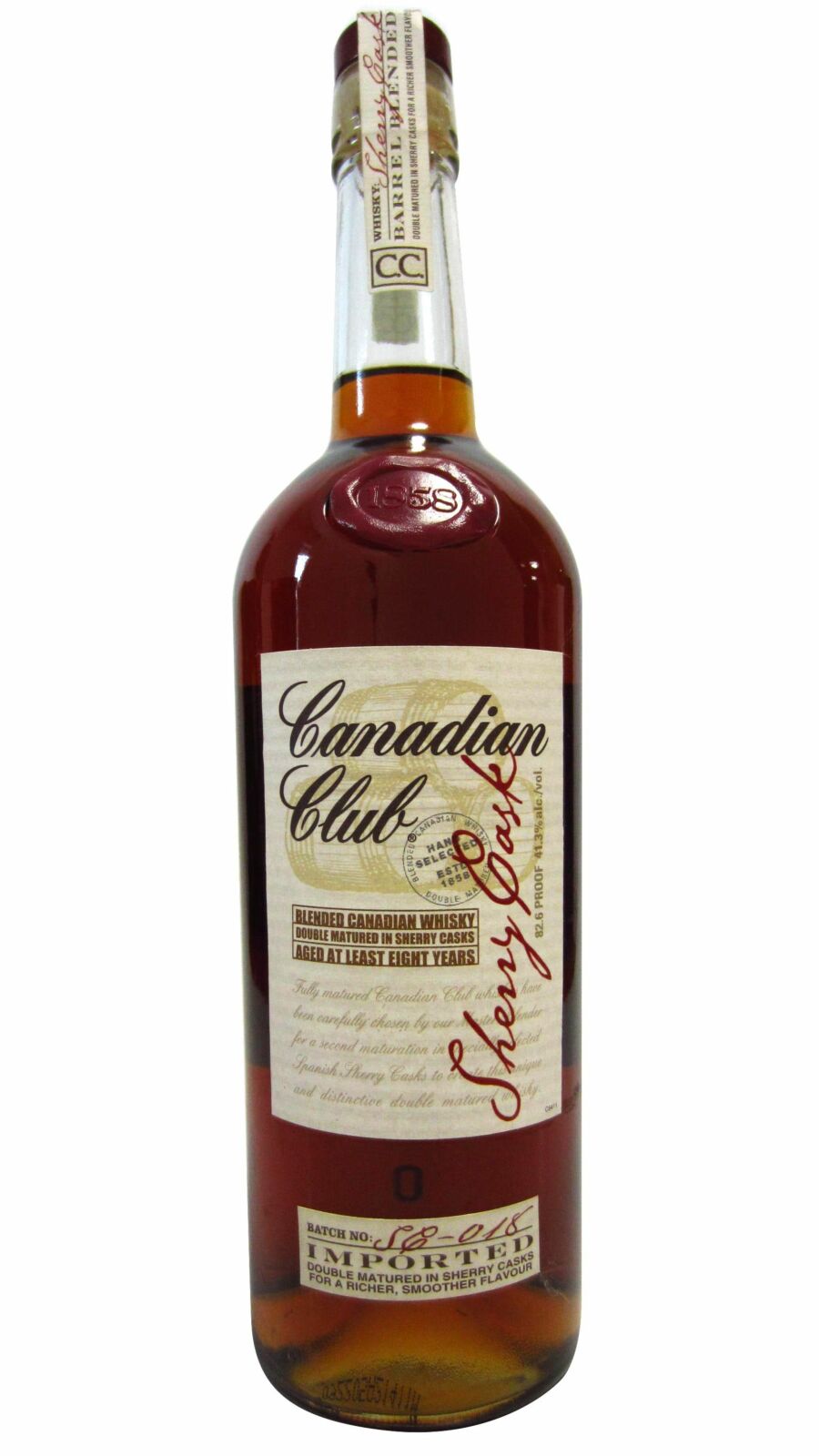 Canadian Club - Sherry Cask 8 year old Whisky 75cl 41.3% ABV | Hard To ...