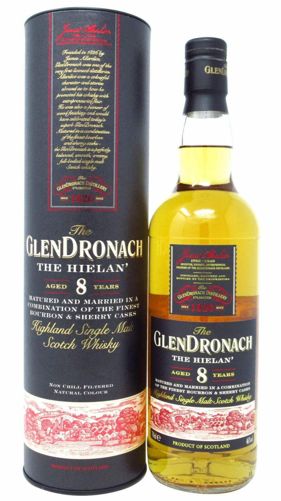 Glendronach - The Hielan Single Malt Scotch 8 year old Whisky 70cl 46% ...