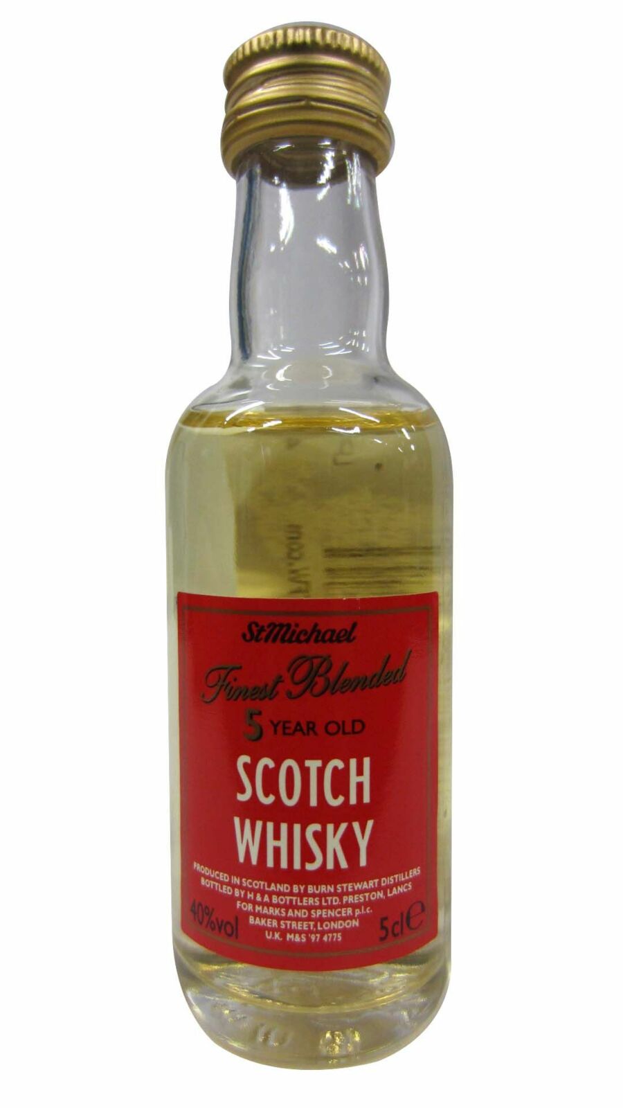 Blended Whisky - St Michael Finest Blend Scotch Miniature 5 year old ...