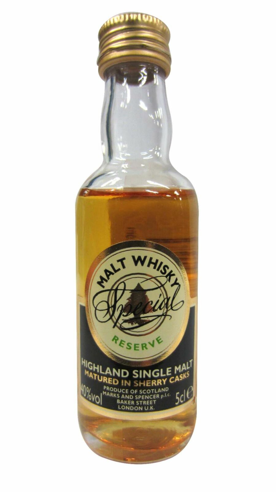 Special Reserve - Highland Single Malt Sherry Cask Whisky 5cl 40% ABV ...