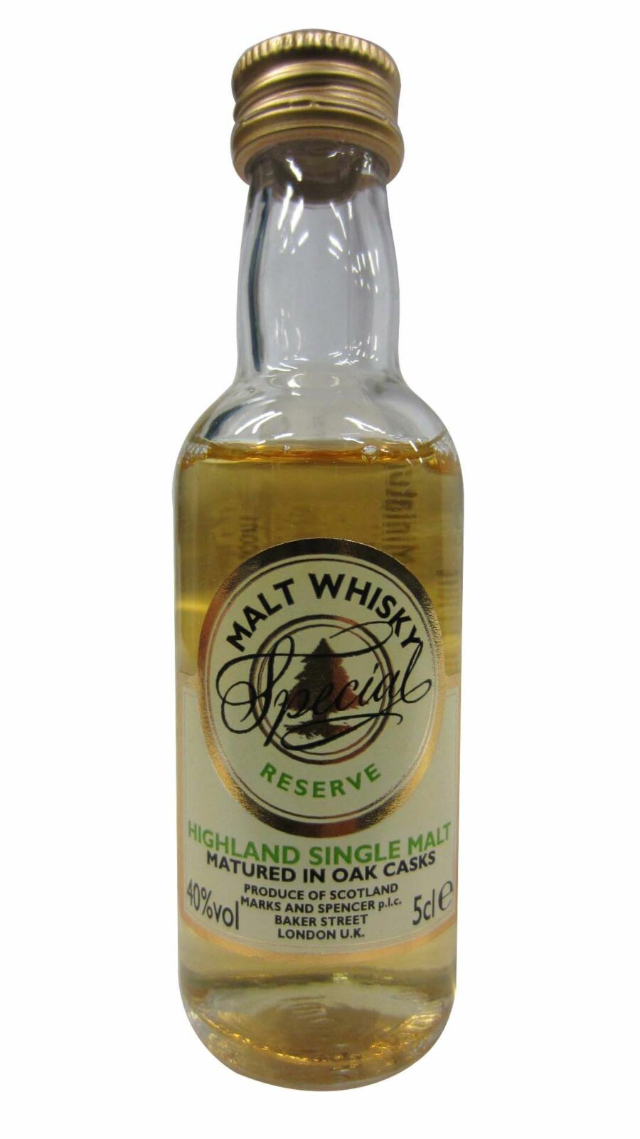 Special Reserve - Highland Single Malt Whisky 5cl 40% ABV Miniature ...