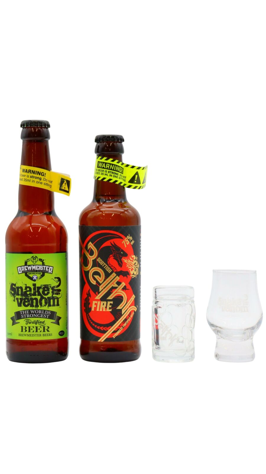 World's Strongest Beers - Snake Venom & Beithir Fire Beer (2 x 330ml ...