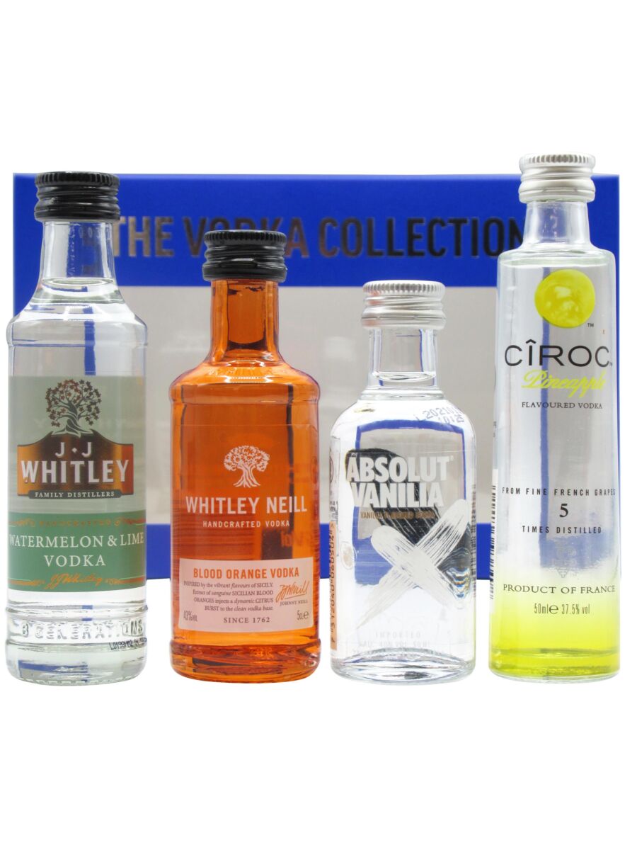 The Vodka Collection - Flavoured Vodka 5cl x 4 40% ABV Miniature Gift ...