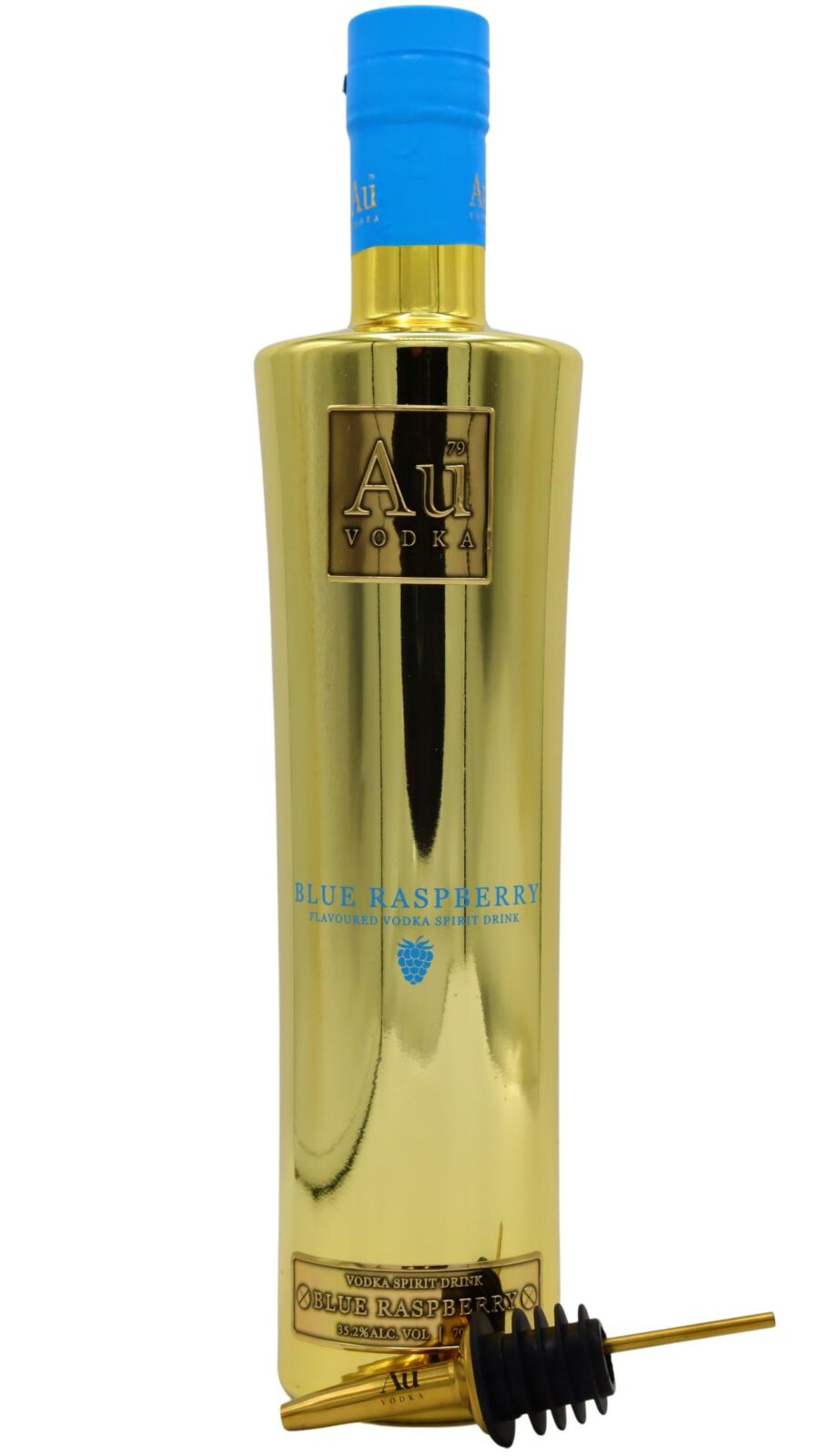 Au - Blue Raspberry Vodka (Includes Speed Pourer) 70cl 35.2% ABV | Hard ...