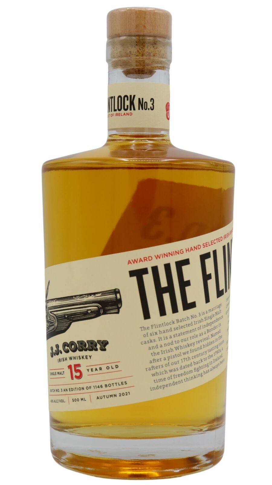 J.J. Corry - The Flintlock Batch #3 Irish 2006 15 year old Whiskey 50cl ...