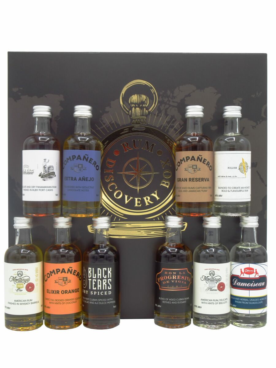 Rum Discovery - Selection Box 5cl x 10 43% ABV | Hard To Find Whisky | HTFW