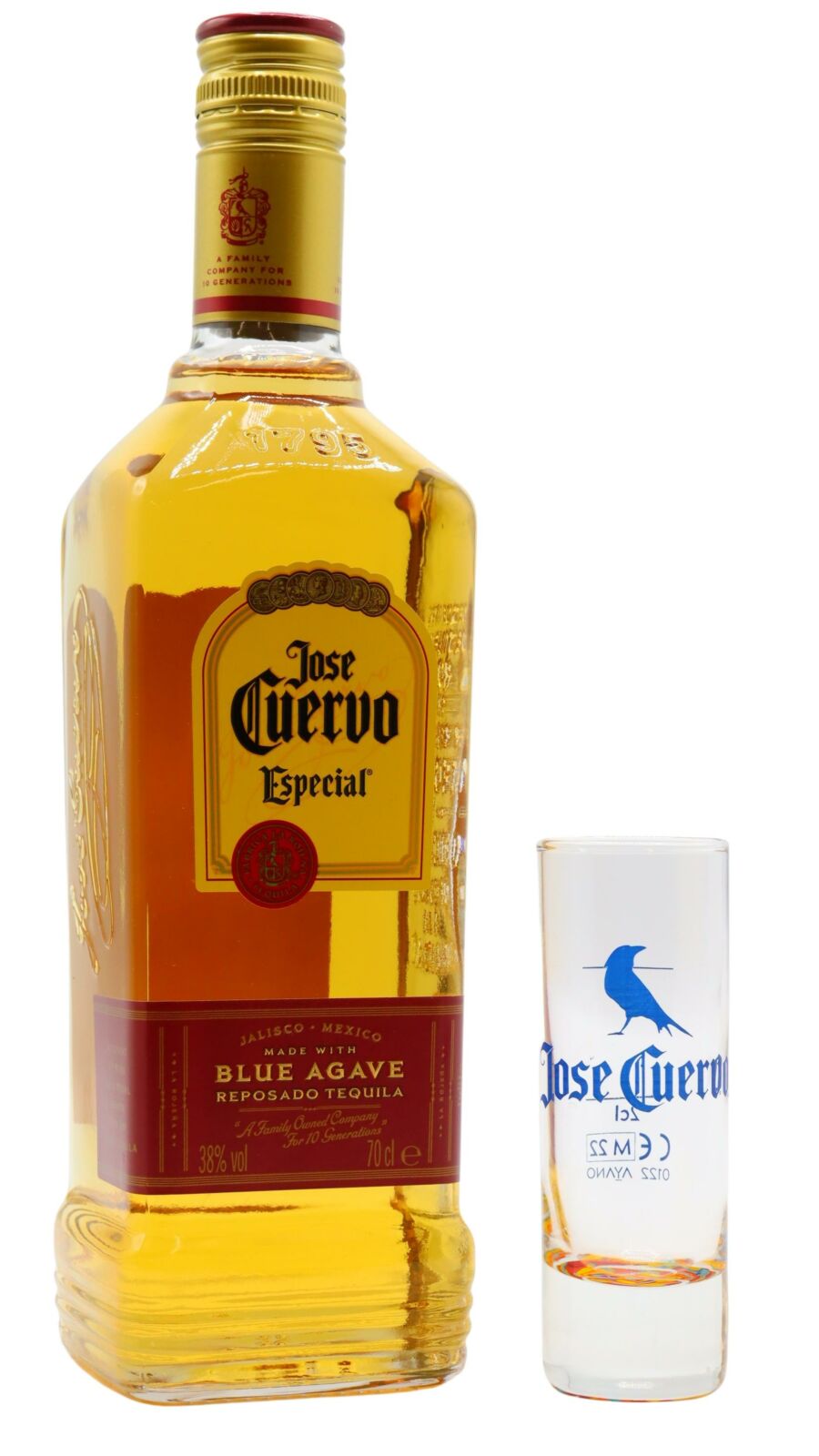 Jose Cuervo - Especial Reposado Tequila 70cl 38% ABV (Includes Shot ...
