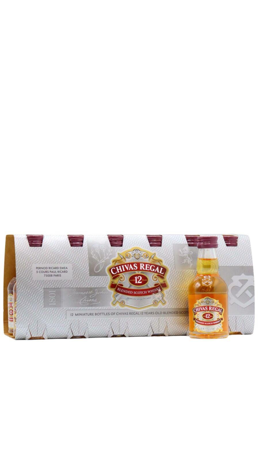 Chivas Regal - Blended Scotch Miniatures 12 year old Whisky (12 x 5cl ...