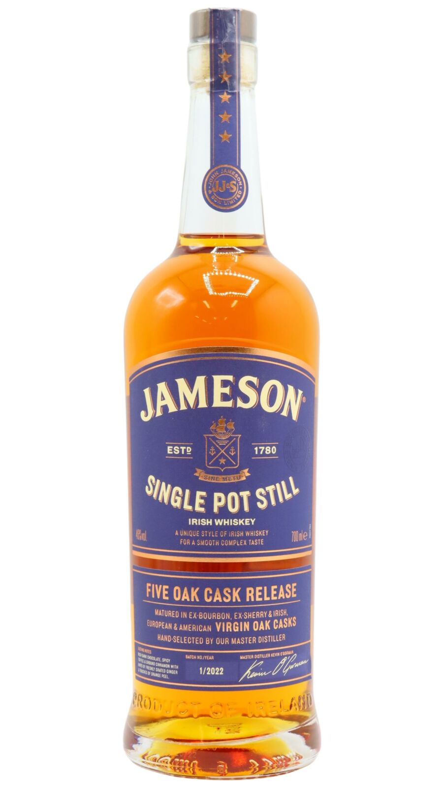 Jameson - Single Pot Still Batch #1 Irish Whiskey 70cl 46% ABV | Hard ...