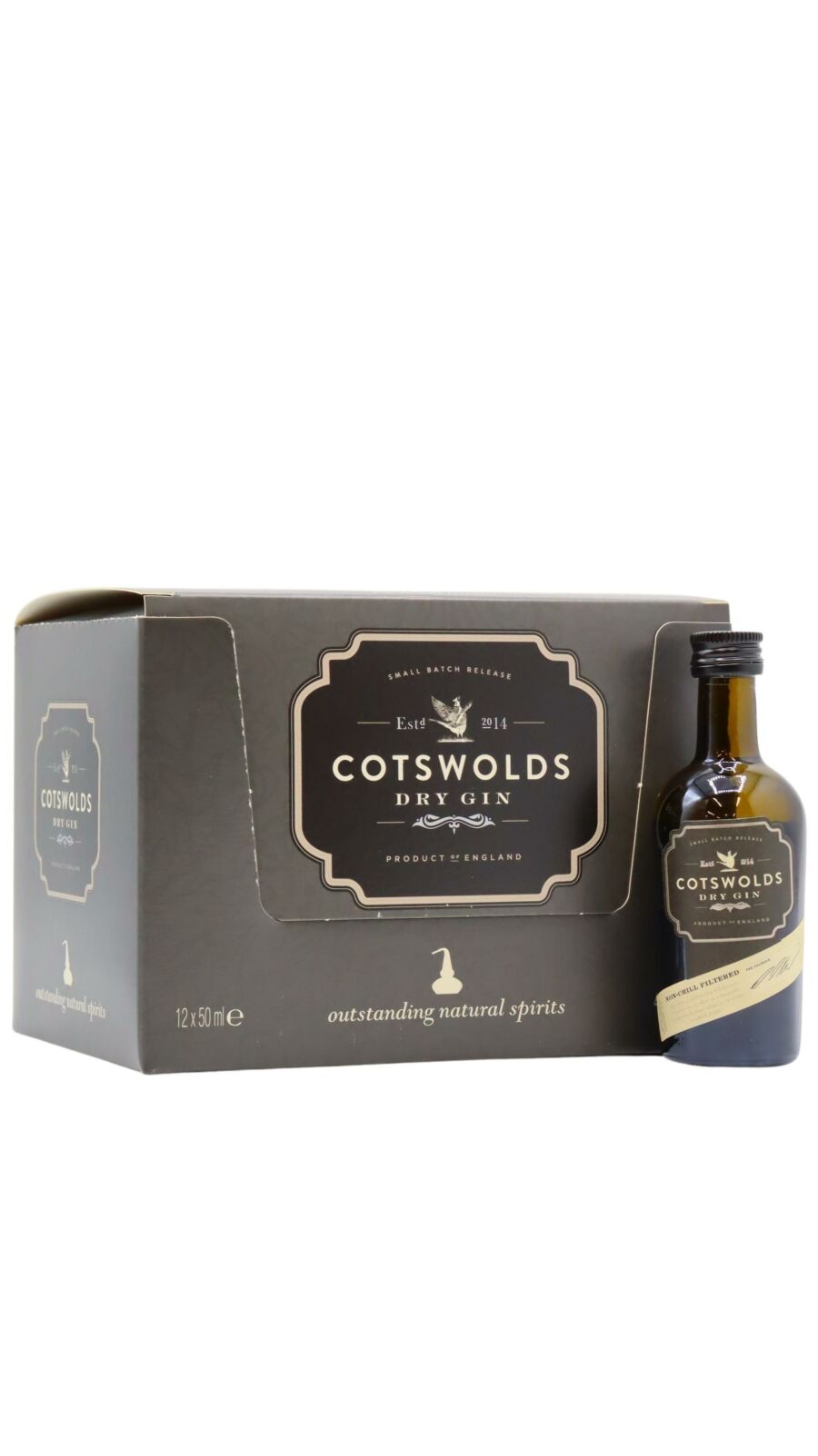 Cotswolds - Dry Miniatures Gin (12 x 5cl) 5cl x 12 46% ABV | Hard To ...