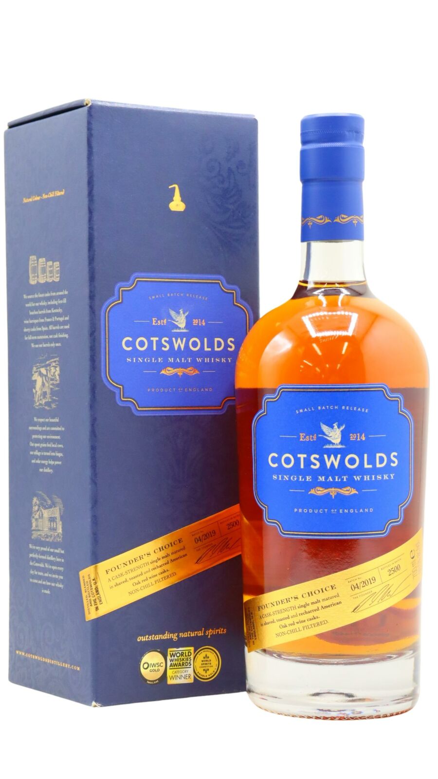Cotswolds - Founders Choice English Single Malt Whisky 70cl 60.5% ABV ...