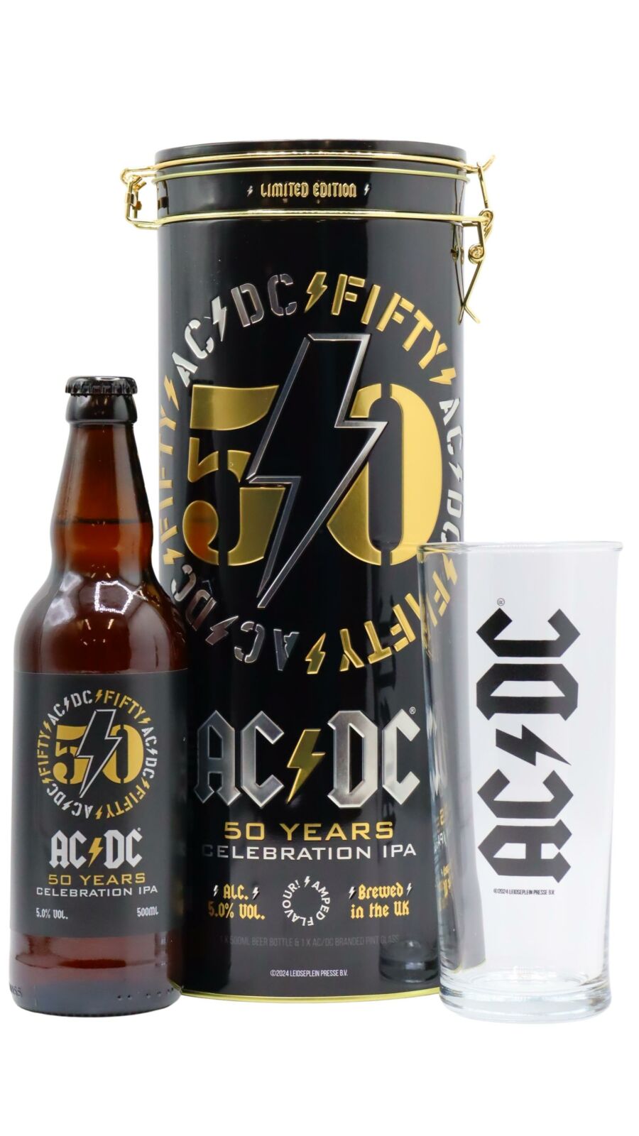 AC/DC - 50 Years Celebration IPA Version #2 Beer 500ml 5% ABV Gift Pack ...