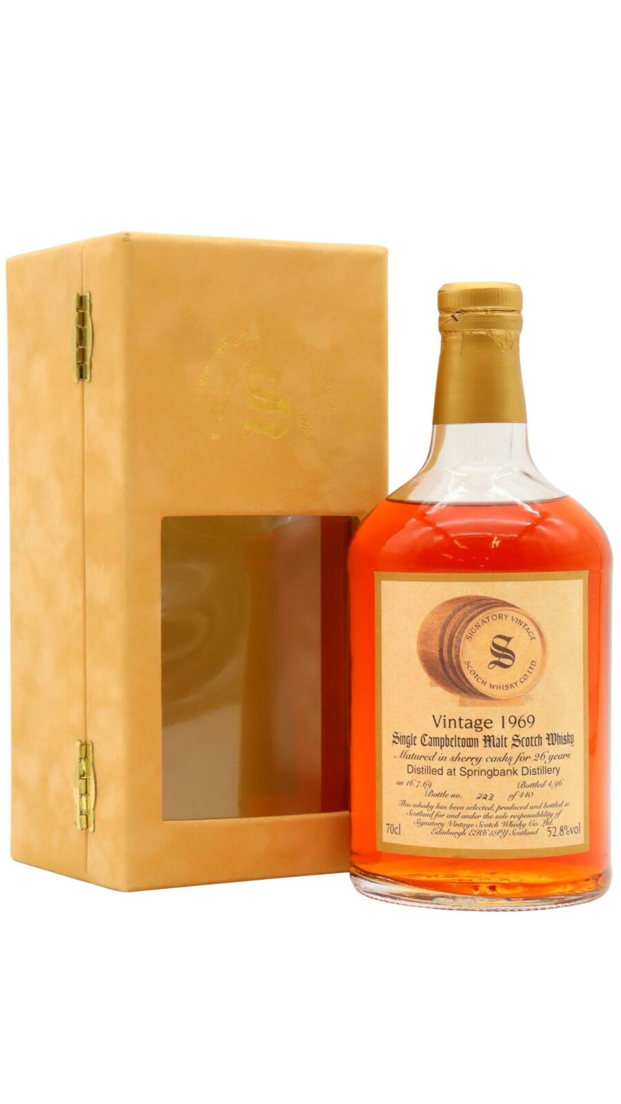 Springbank - 26 year old Signatory Vintage Single Malt Scotch 1969 ...