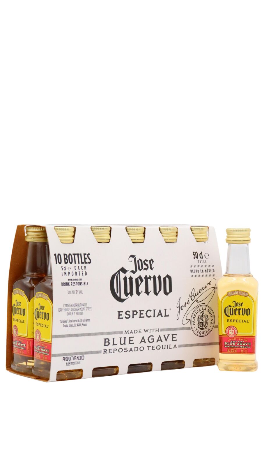 Jose Cuervo - Especial Reposado Tequila 5cl x 10 38% ABV Miniatures ...