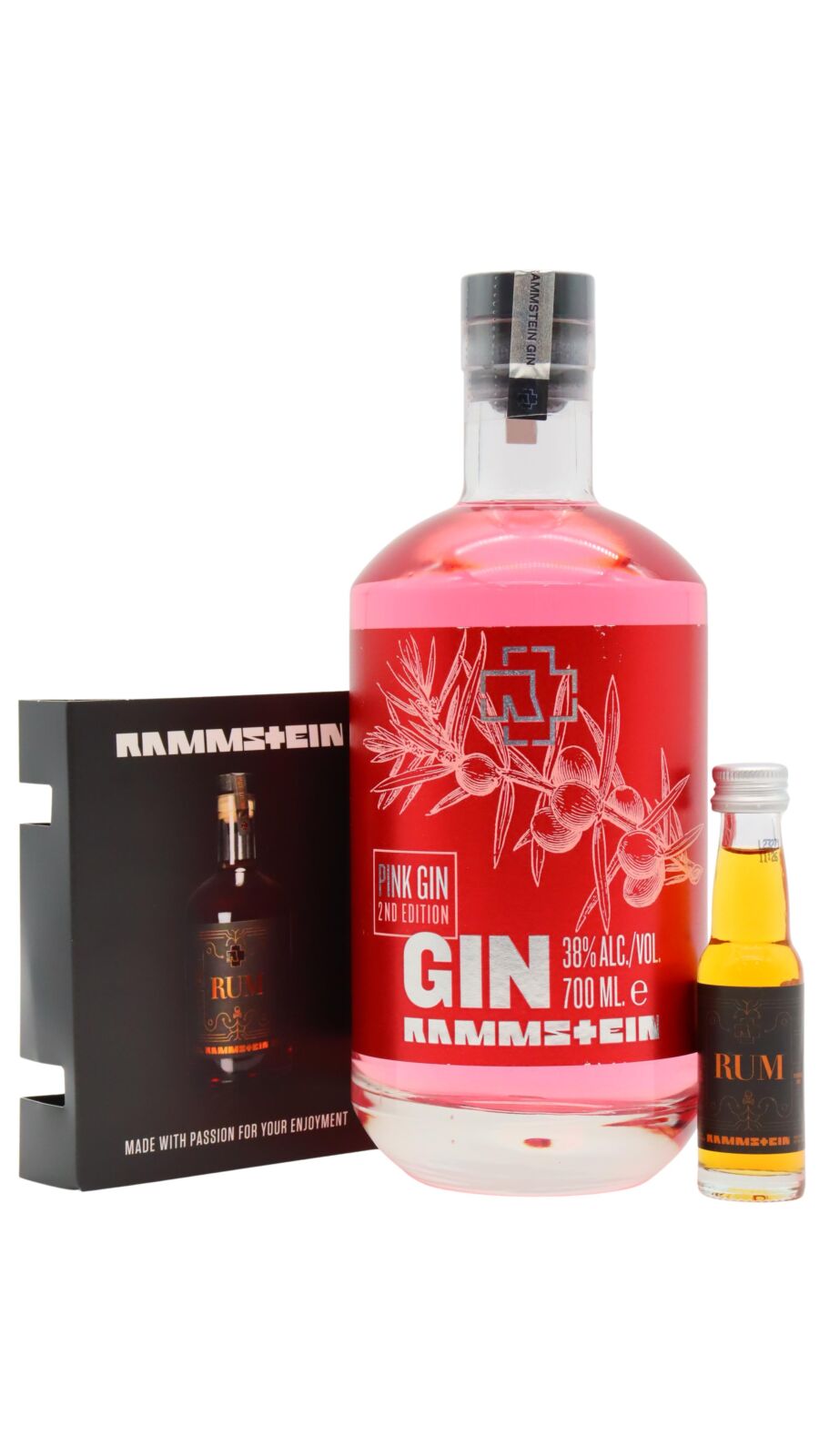 Rammstein - Pink Gin 70cl + 2cl 38% ABV (Includes Rammstein Rum ...
