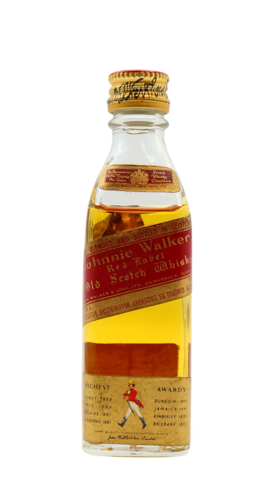 Johnnie Walker - Red Label Miniature (Old Bottling) Whisky 5cl 40% ABV ...