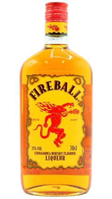 Fireball - Miniature Party Pack Cinnamon Whisky Liqueur (20 x 5cl) 5cl ...